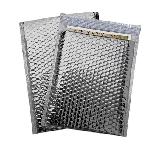 Silver Metallic Color Bulk Galmour Bubble Mailer - 7.5 X 11 - 250 /CS